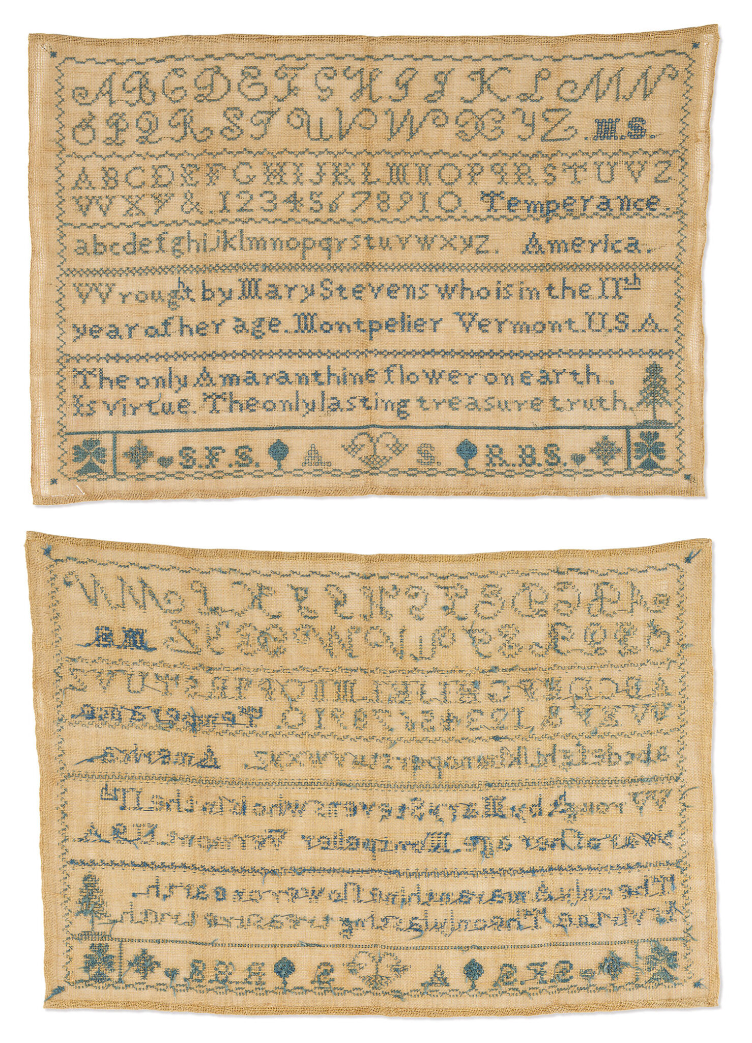 Quaker Samplers from the Rokeby Collection - Rokeby Museum